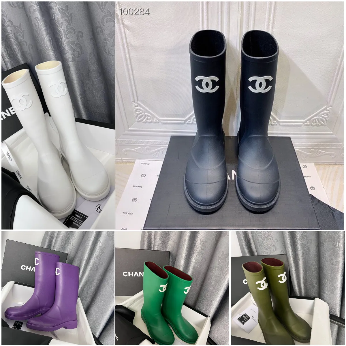 Slip On Casual Shoes Rubber Plastic Materials Rain Boots Low Top Ankle ...