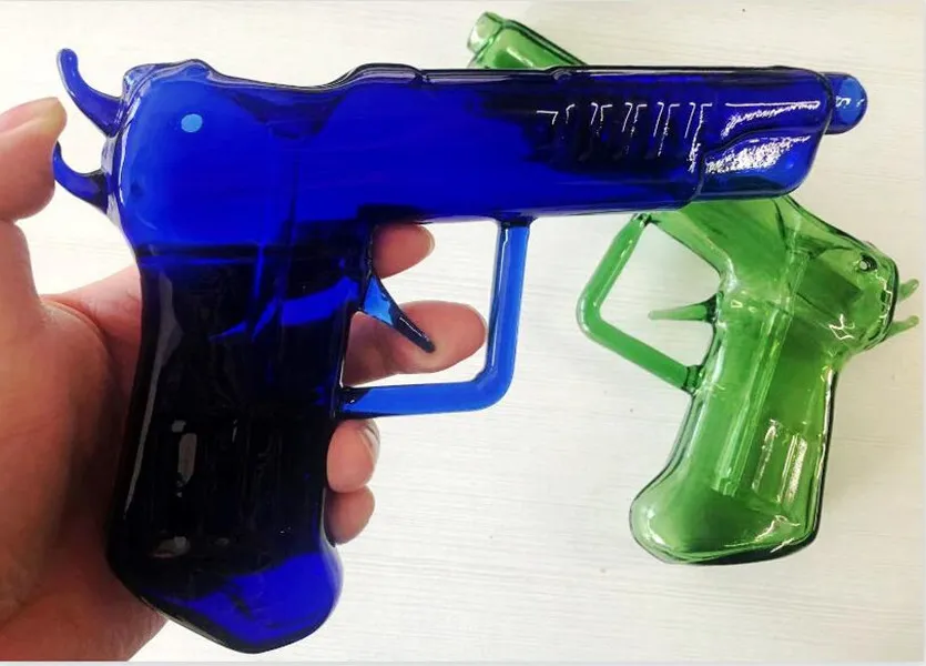 Smoking Glass Gun Smoke Pipe Water Pipes Bubbler Tobacco Dab Rig Dry ...