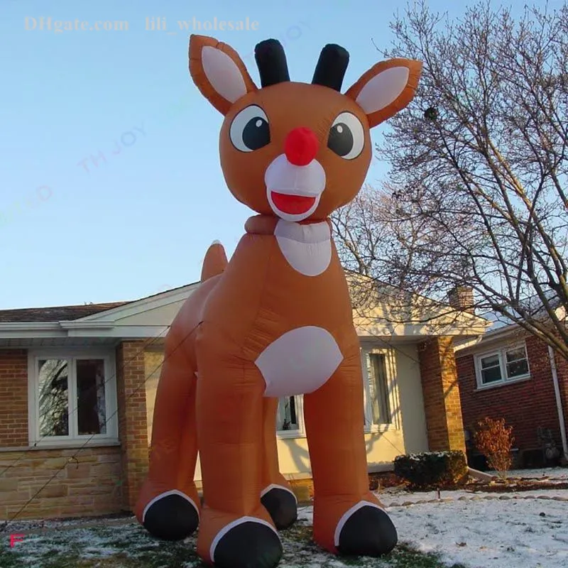 Wholesale 6m X 8m Red Nosed Giant Inflatable Reindeer Rudolph Autism ...