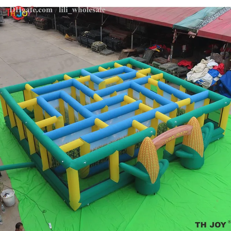 10x10m Inflatable Maze Puzzle Arena Giant Carnival Game For Outdoor ...