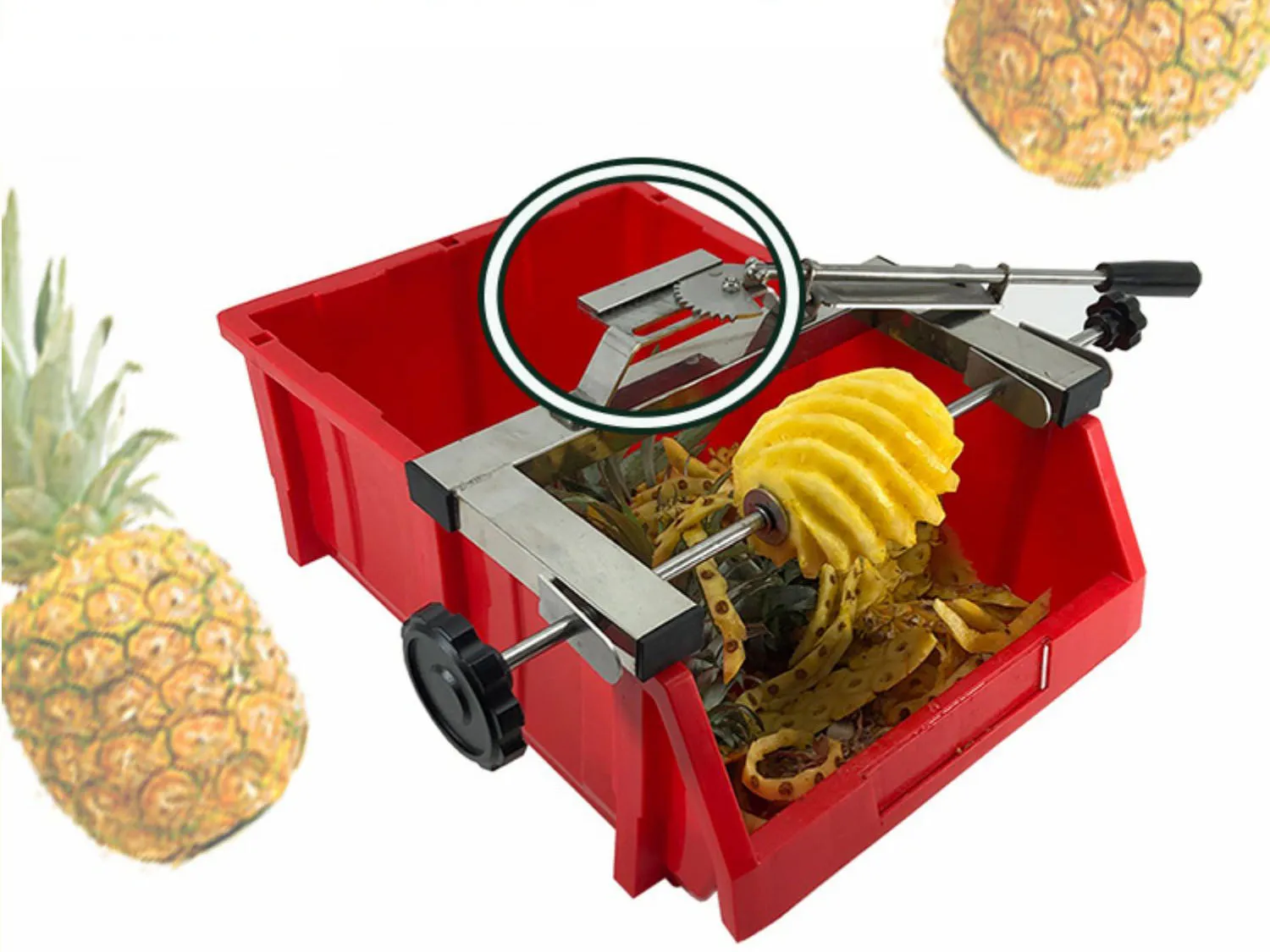 Commercial Pineapple Peeler - Stainless Steel Electric Pineapple Corer ...