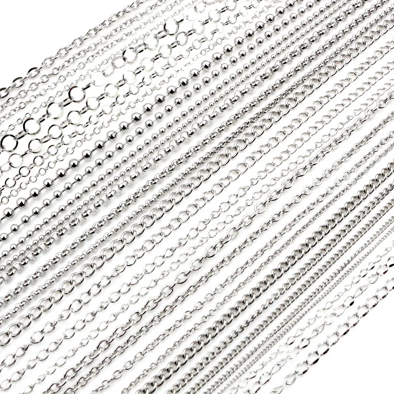 Stainless Steel Chains For Necklaces 5 Meters Multi Style Jewelry ...