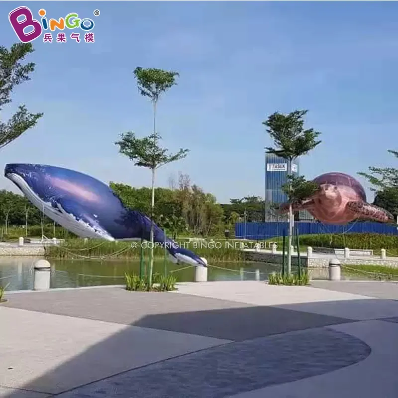 6M Inflatable Whale Toy PVC Ocean Animal Model For Outdoor Events ...