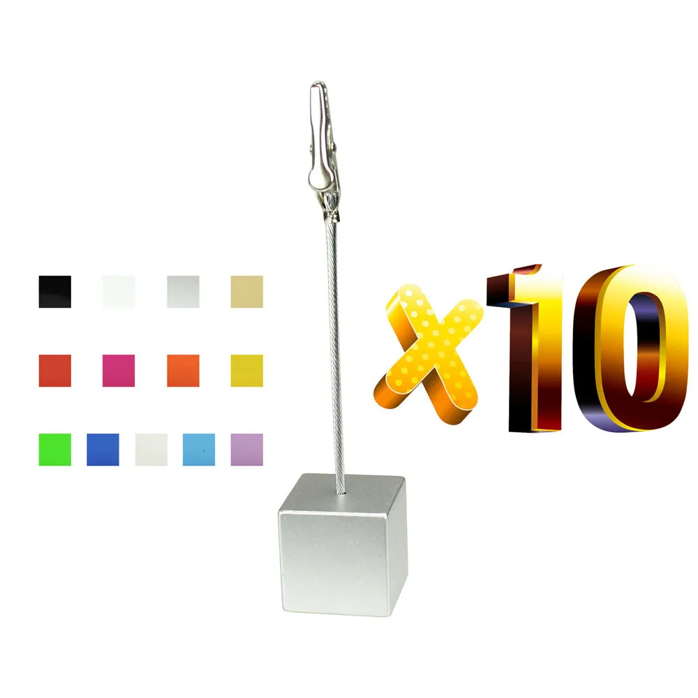 Elegant Acrylic Cube Memo Clip Place Card Holders for Weddings, Parties ...