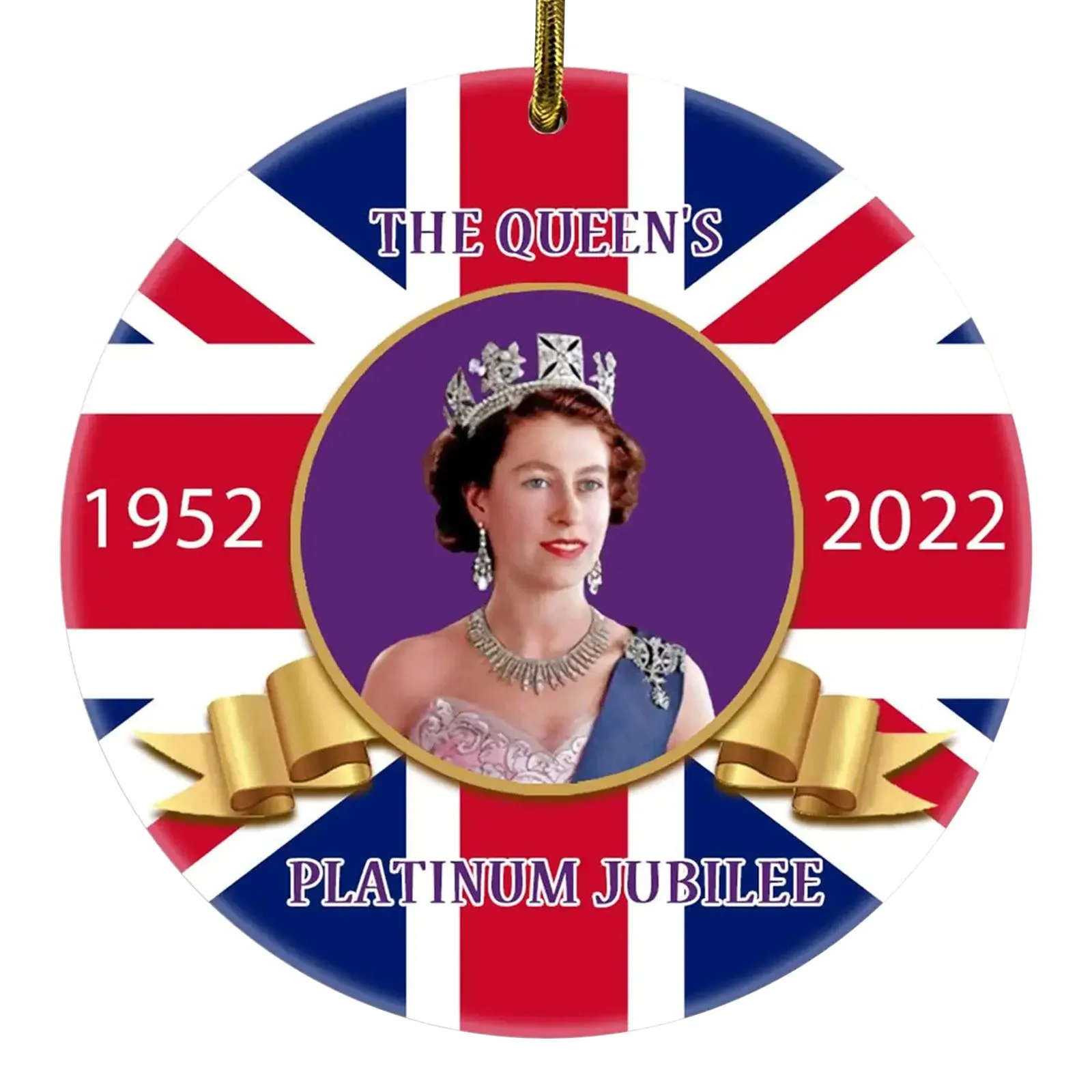 Acrylic Queen Elizabeth II Platinum Pendant Printing Her Majestys ...