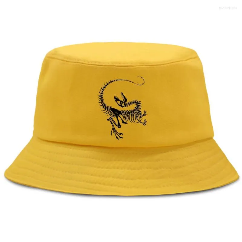 Velociraptor Skeleton Y2K Panama Cap Female Cotton Hip Hop Punk ...