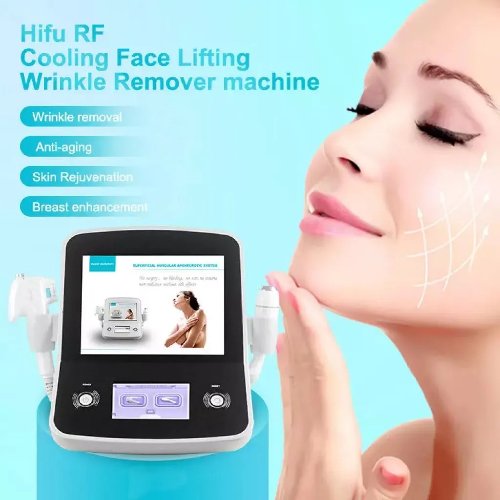Portable 2 In 1 Ultrasound HIFU RF Cooling Anti Wrinkle Machine 7D Hifu ...