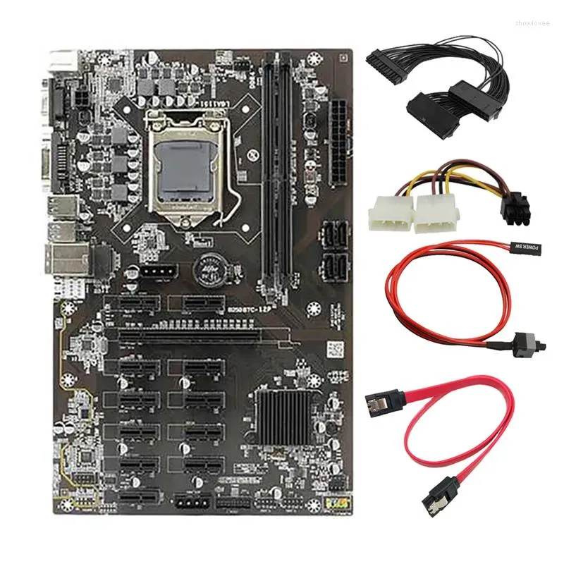 Motherboards B250B BTC Mining Motherboard With Graphics Power Cable 24Pin Switch I E Slot ...