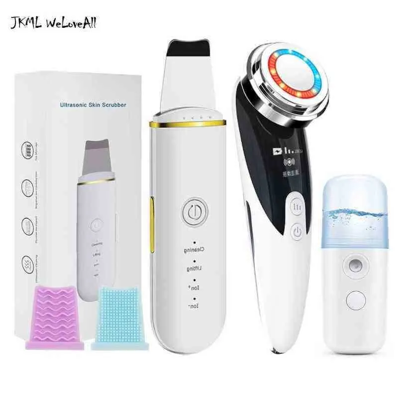 Ultrasonic Skin Scrubber With EMS LED Technology For Face Lift, Acne ...