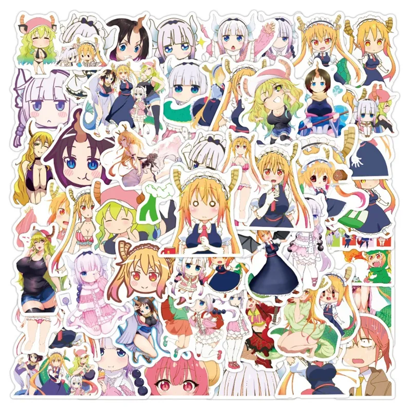Miss Kobayashi's Dragon Maid Stickers Anime Graffiti Decals For Kids ...
