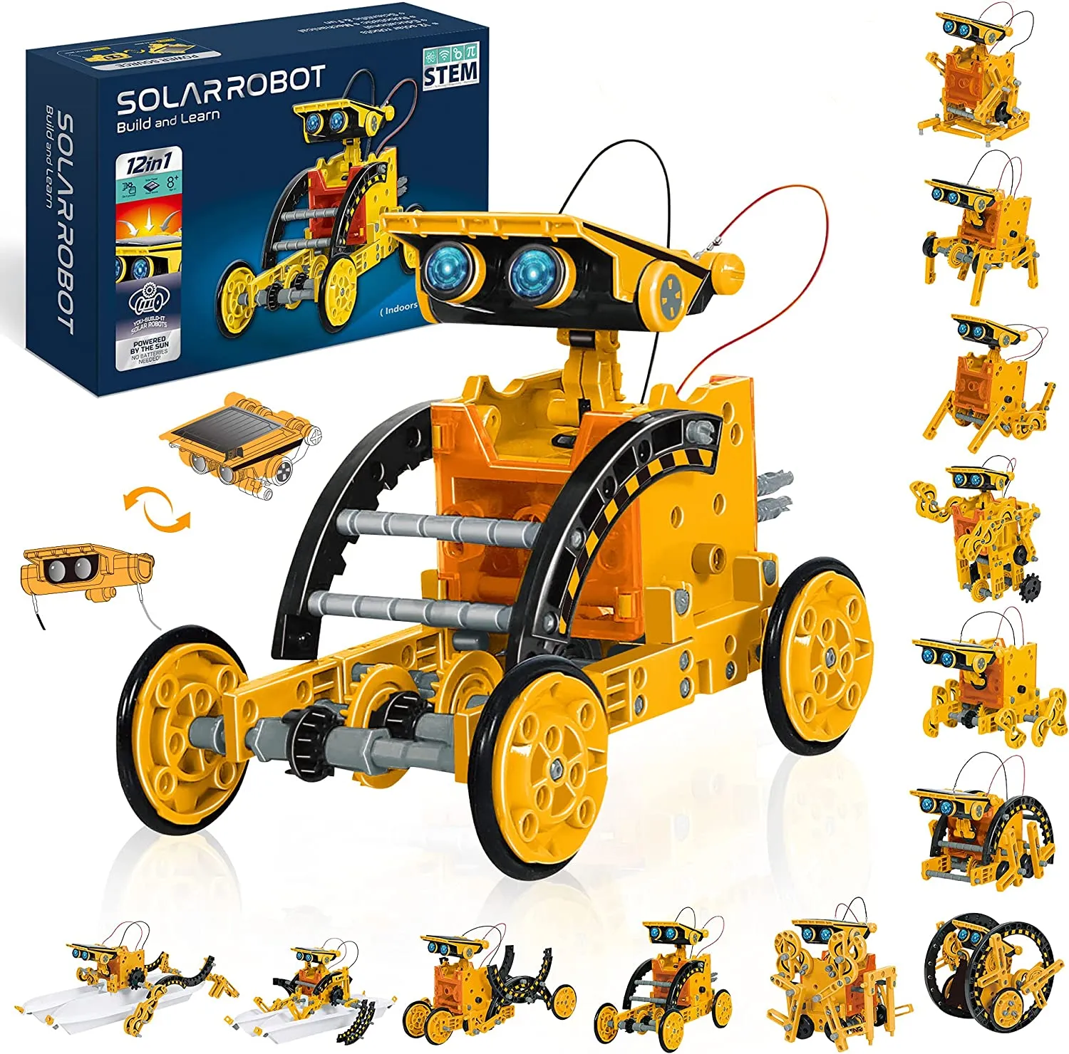 DHgate.com:STEM 12-in-1 Solar & Cell Powered Robot Toys Assembly Kit ...