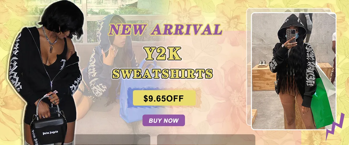 Women's Loose Zip Up Hoodies Grunge Punk Hooded Jackets Y2k Clothes ...