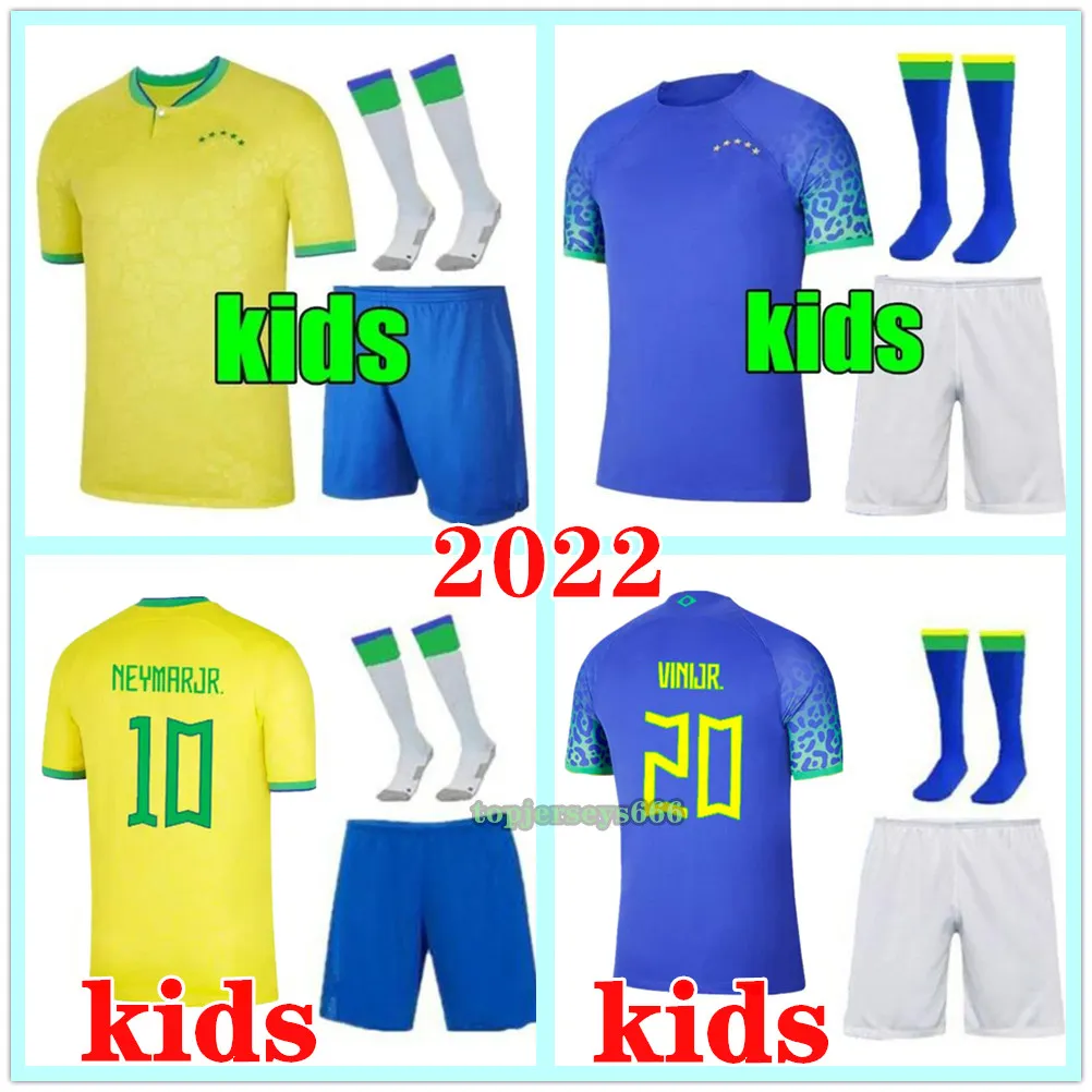 2022 2023 BrazilS Soccer Jersey Kids Football Kit MARCELO PAQUETA VINI ...