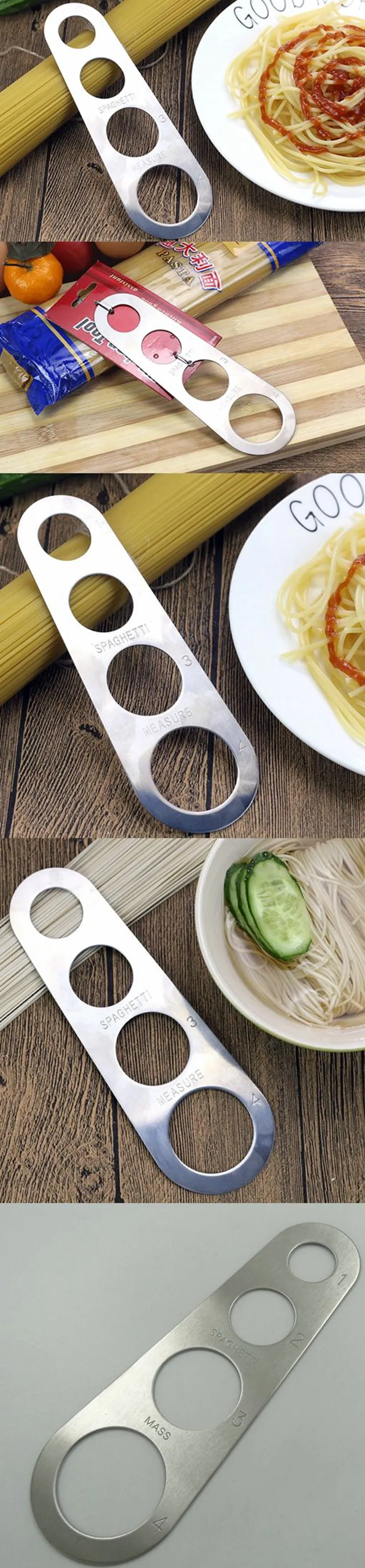 New Stainless Steel Spaghetti Pasta Measures Tool Stick Silver 4 Well ...