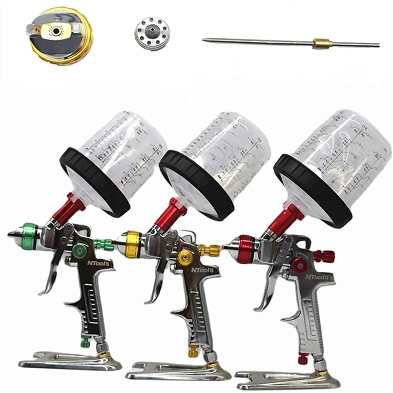 3/1.4/1.7mm Car Paint Spray Gun Kit Professional Air Mini Spray Gun For ...