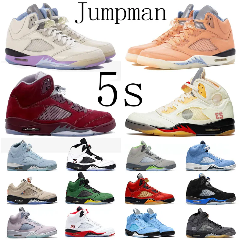 Off White X Air Jordan 5 Jorden Retro Jumpman 5s Authentic Mens ...