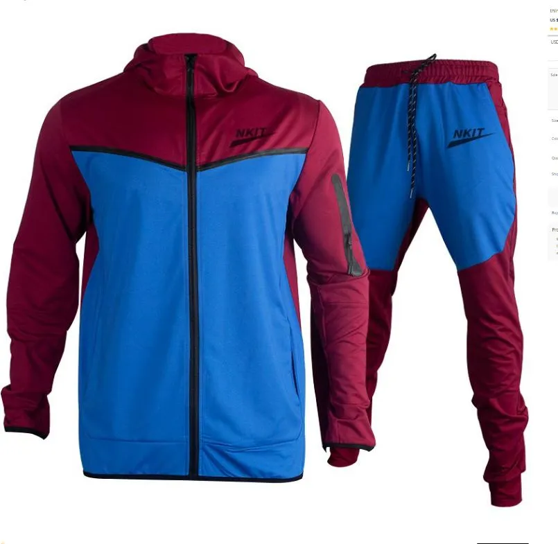 DHgate.com:Mens Tech Fleece Hoodie and Jogger Tracksuit Set DHgate.com:Mens Tech Fleece Hoodie and Jogger Tracksuit Set