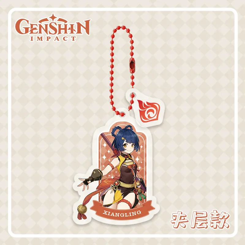 Anime Keychain Genshin تأثير Nilou Cyno Yelan Acrylic Interlayer Key ...