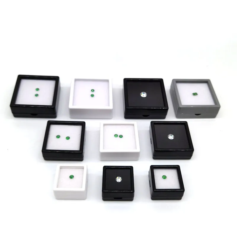 Gemstone Display Boxes: White & Black Square Jewelry... From Chaplin ...