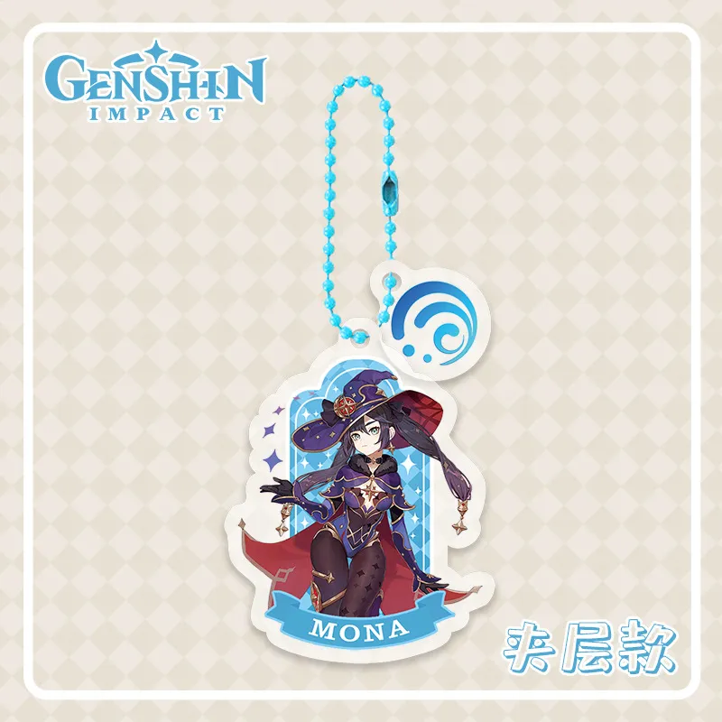 Anime Keychain Genshin تأثير Nilou Cyno Yelan Acrylic Interlayer Key ...
