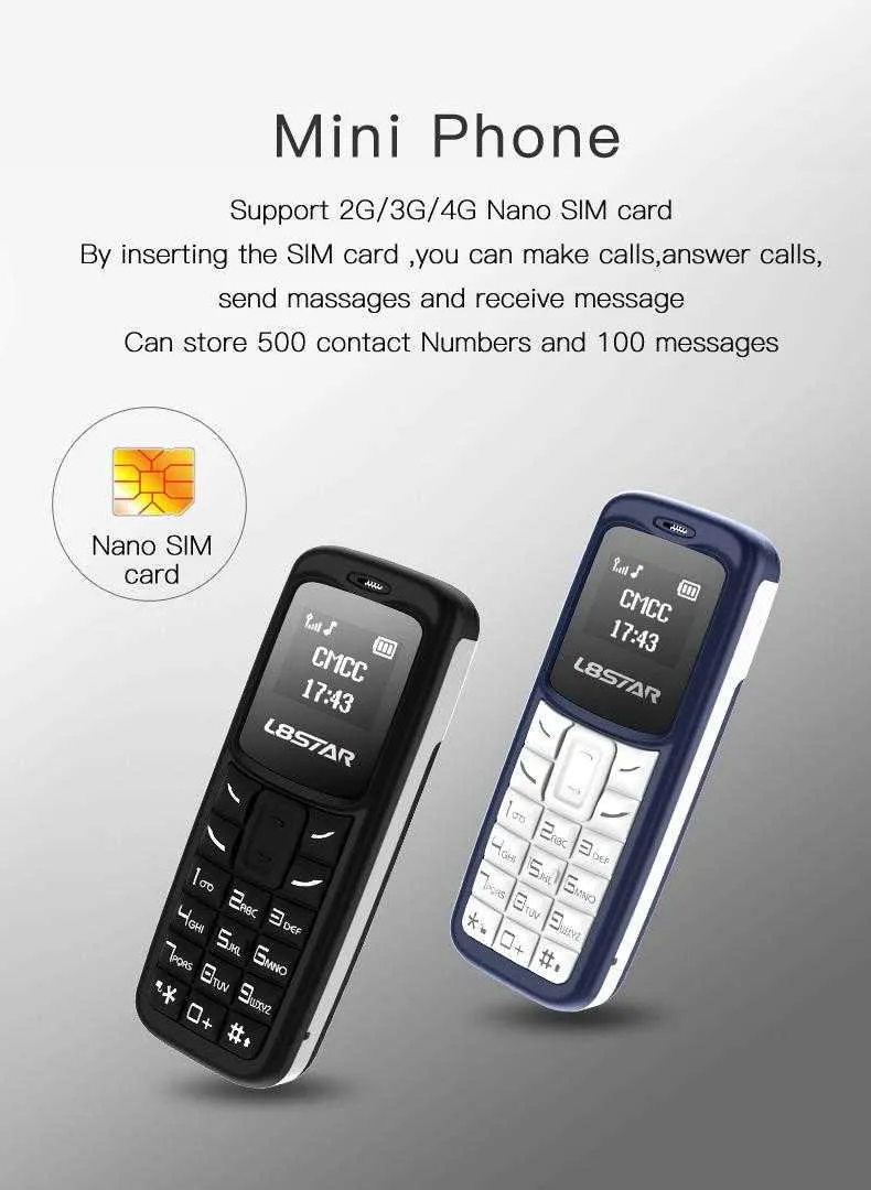 Mini Bluetooth Headset Dialer Phone - Tiny Dual SIM Cell Phone with ...