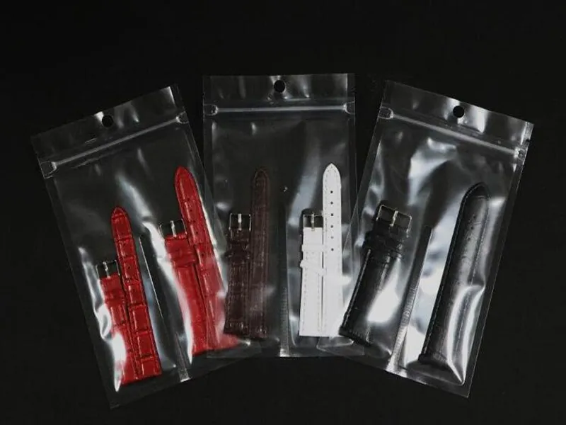 Watch Band Storage Bags - Clear Plastic Watch Strap Packaging Pouches ...