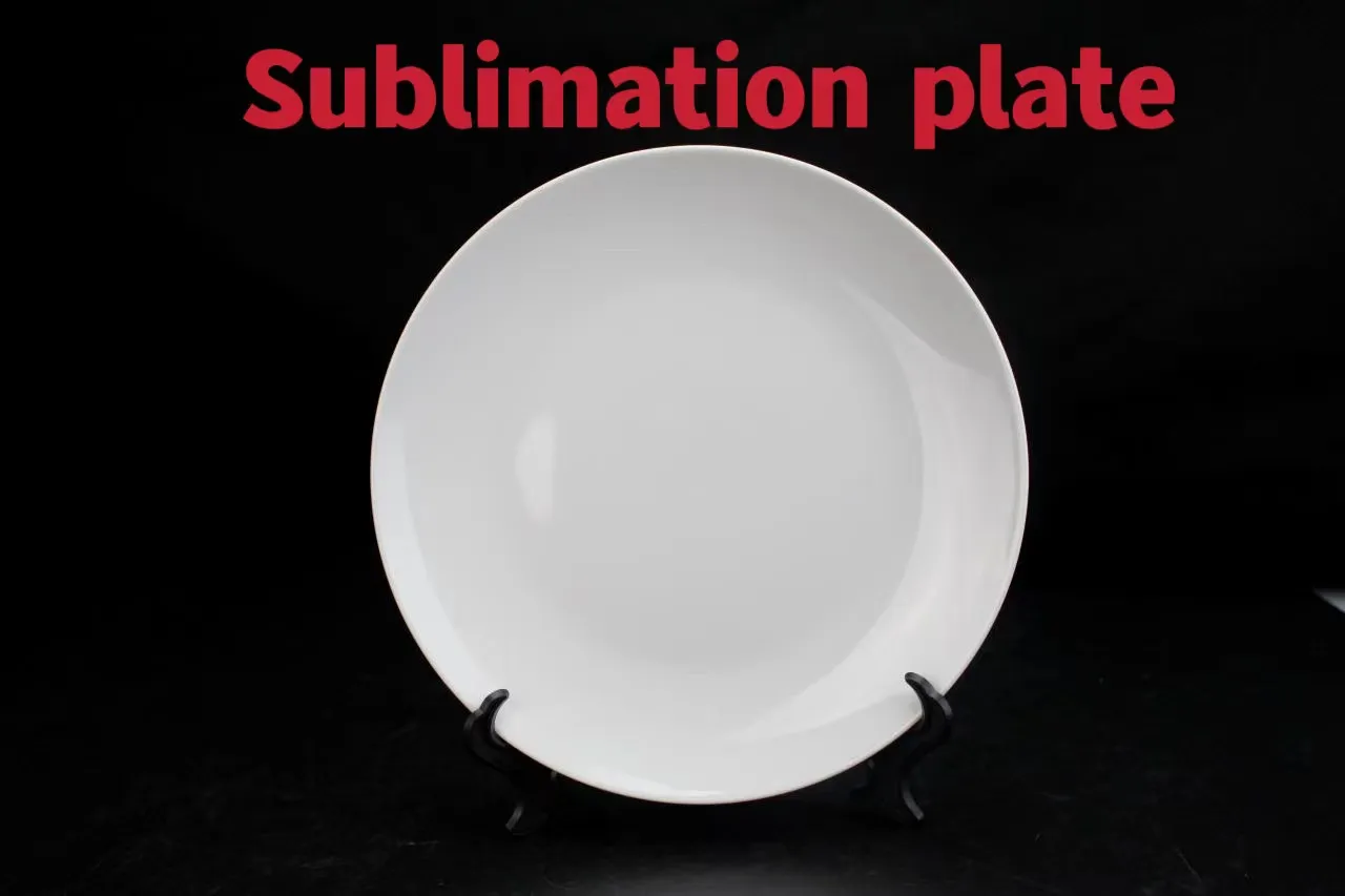 Sublimation Blank White Moon Plates Heat Transfer Ceramic Plate 10 ...