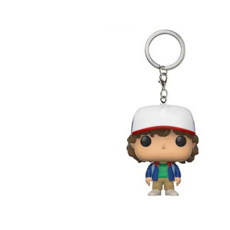 Anime Stranger Things 4 11 Dustin Demogorgon Figure Keychain For Women ...
