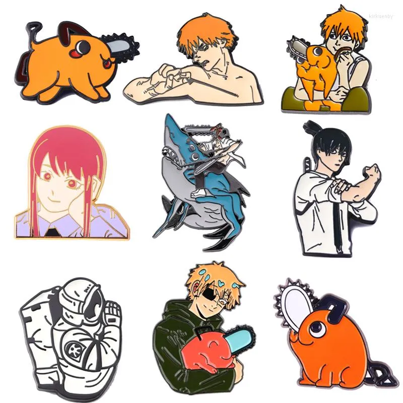 Brooches Chainsaw Man Badges Enamel Pin Brooch Cute Japanese Anime