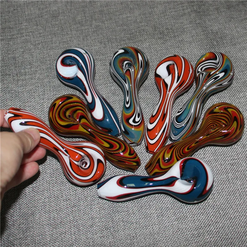 4 Inch Mini Pyrex Glass the spoons for Oil Burning and Smoking Accessories