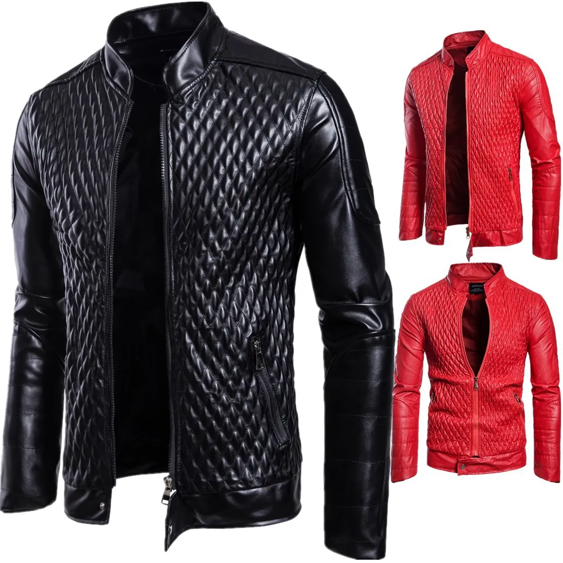 Mejor Precio En A Granel Jacket Élégant En Cuir PU Pour Hommes: Plume À ...