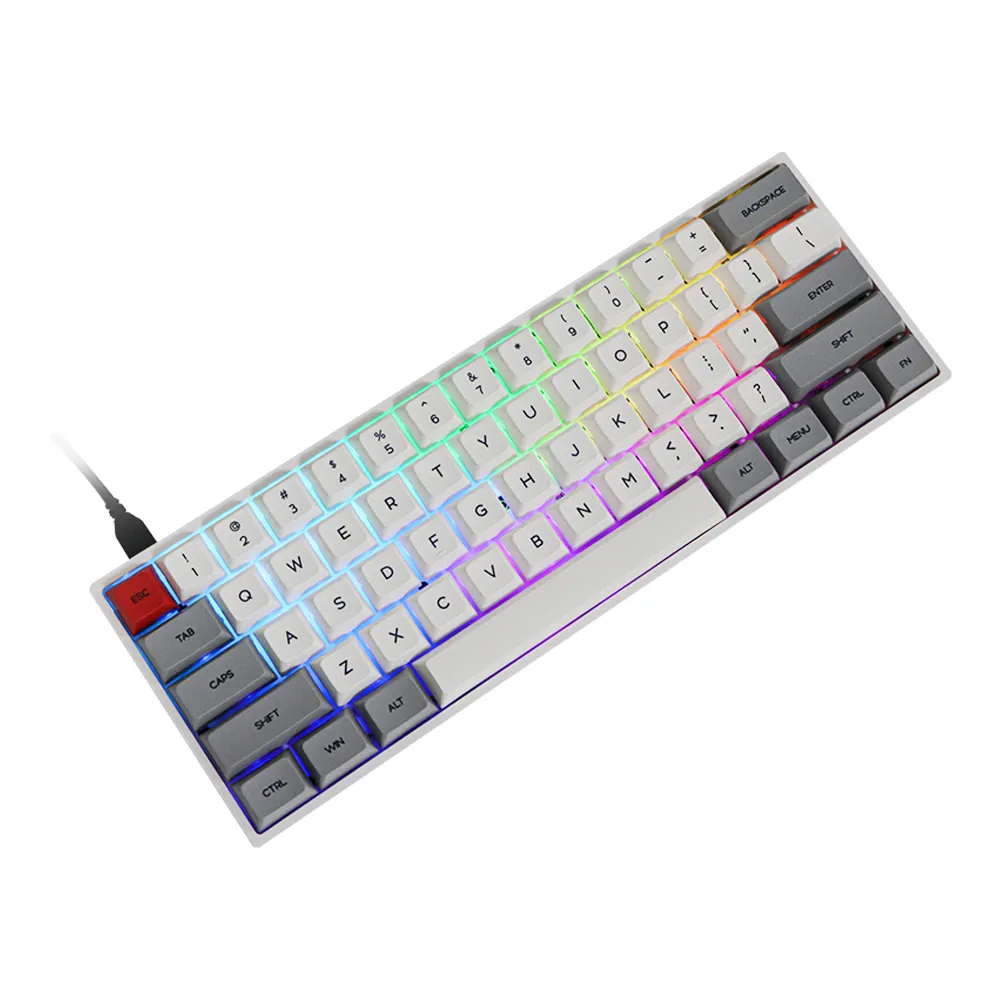 61-Key Swappable Mechanical Keyboard - RGB Backlit, NKRO, USB-C ...