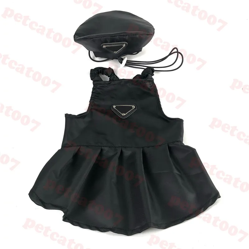 Dog Garments: Chic Black Pet Dress Set With Matching Hat Stylish ...