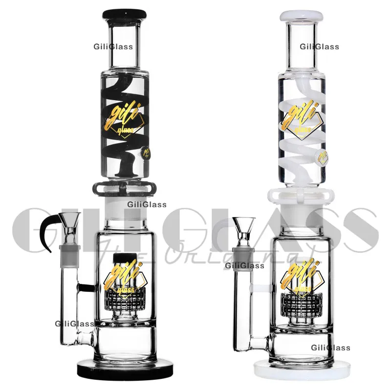 Bulk Order 15.5 Double Matrix Perc Glycerin Freezable Coil Tube Bong ...