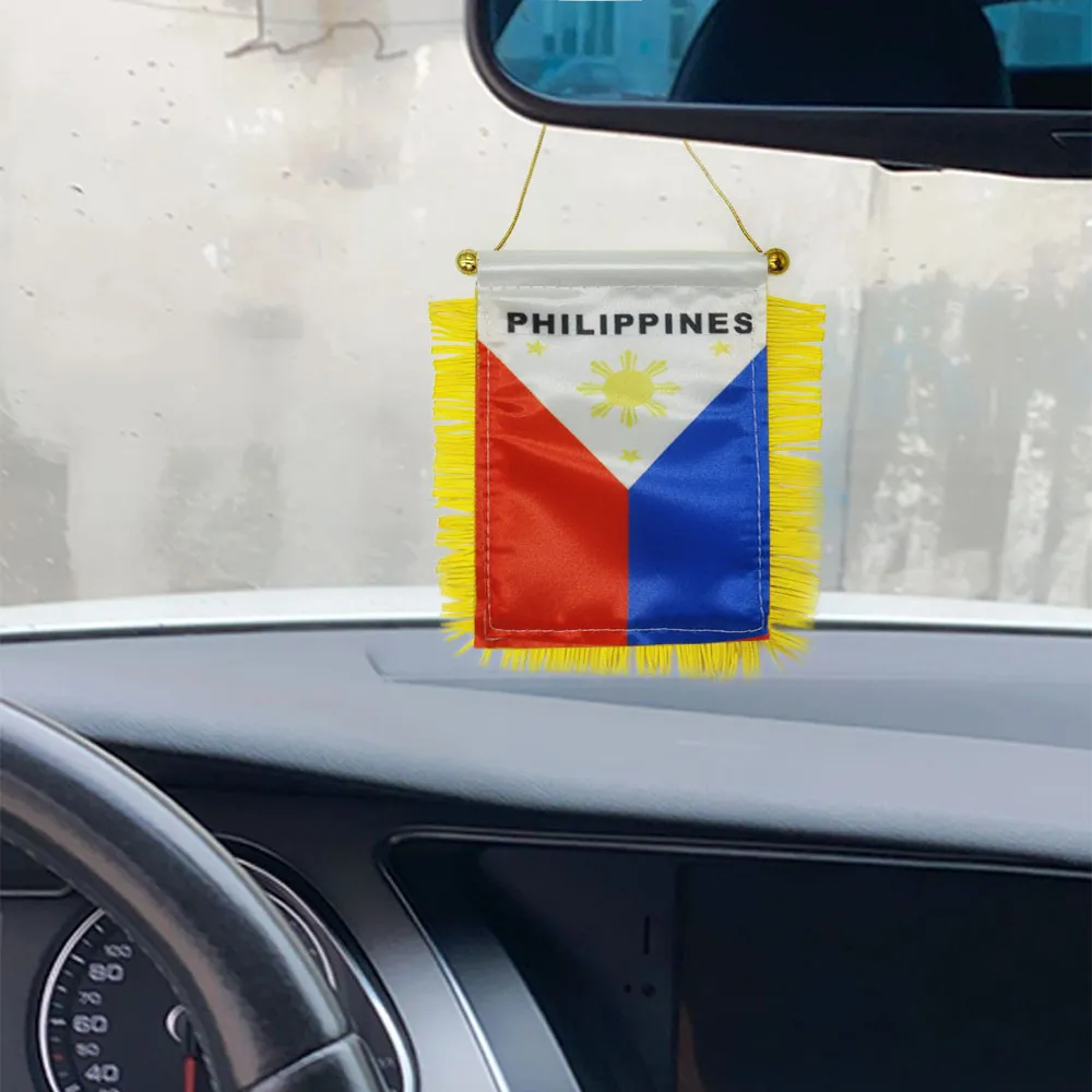 Bandera Colgante De Ventana Con Flecos De Filipinas, 10x15 Cm, Mini ...