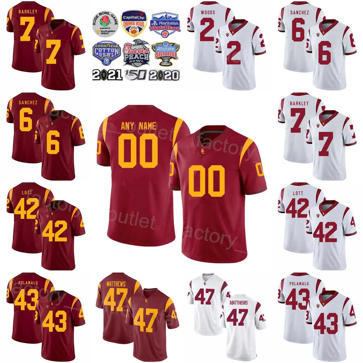 DHgate.com:NCAA Football USC Trojans College Jersey: Celebrate Team ...