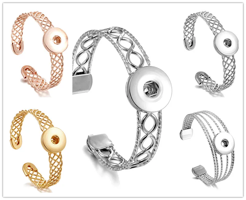 DHgate.com:Gold Silver Ginger Snap Jewelry Cuff Bangle DIY 18mm Snaps ...