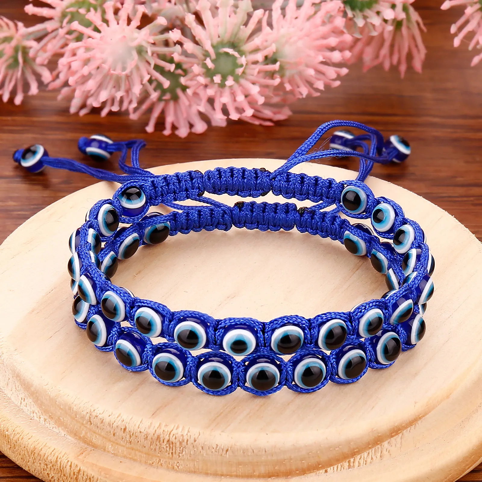 Turkish Lucky Evil Blue Eye Bracelet Handmade Braided Red Rope ...