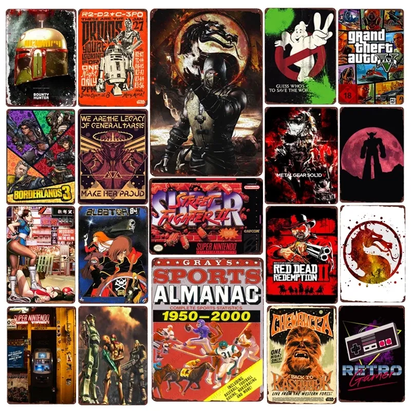 Vintage Tin Metal Games Poster Single Poster Tin Sign For Home Bar Club ...