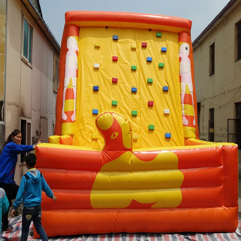 Outdoor Games Inflatable Climbing Wall Colorful PVC Tarpaulin Climbing ...