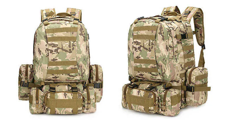 Large Capacity Military Tactical Backpack For Men 50L Capacity, Insect ...
