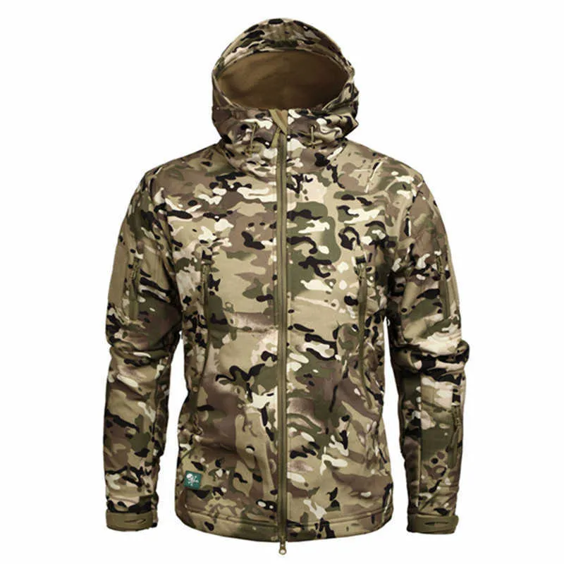 Men's Tactical Hiking Jacket - Camo Military Windbreaker, Soft Shell ...