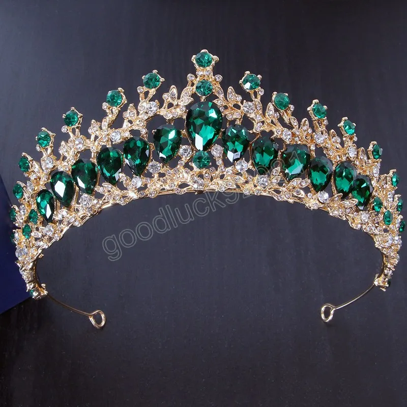 Black AB Crystal Crowns Bridal Tiara Prom Rhinestone Wedding Hair ...