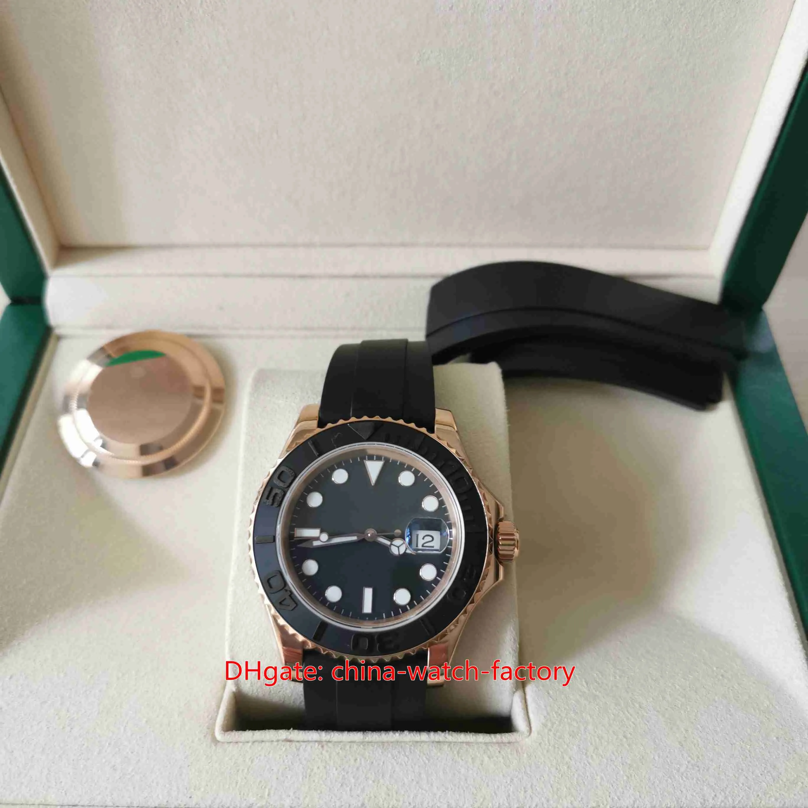 CAL.3135 Movement Watch Mens 40mm 18k Rose Gold Ceramic Bezel ...