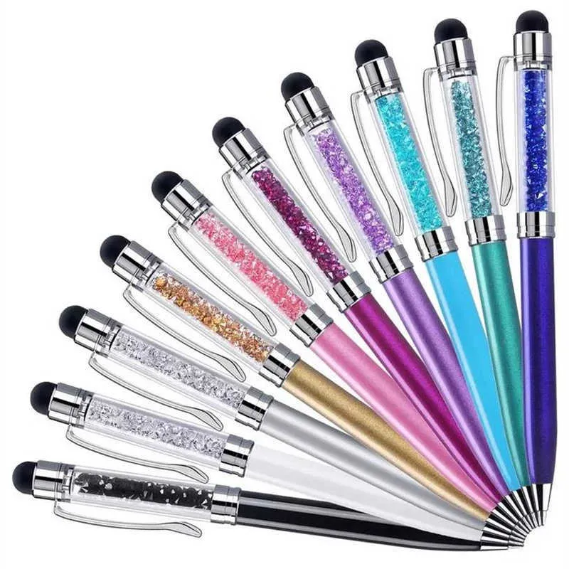 Luxury Diamond Capacitive Touch Screen Ballpoint Pen For IPhone 6/7/8/X ...