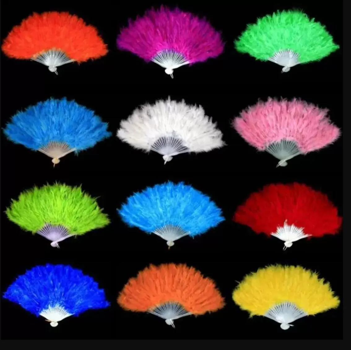 Party Favor Folding Feather Fan Hand Held... From Cinderelladress, $1. ...