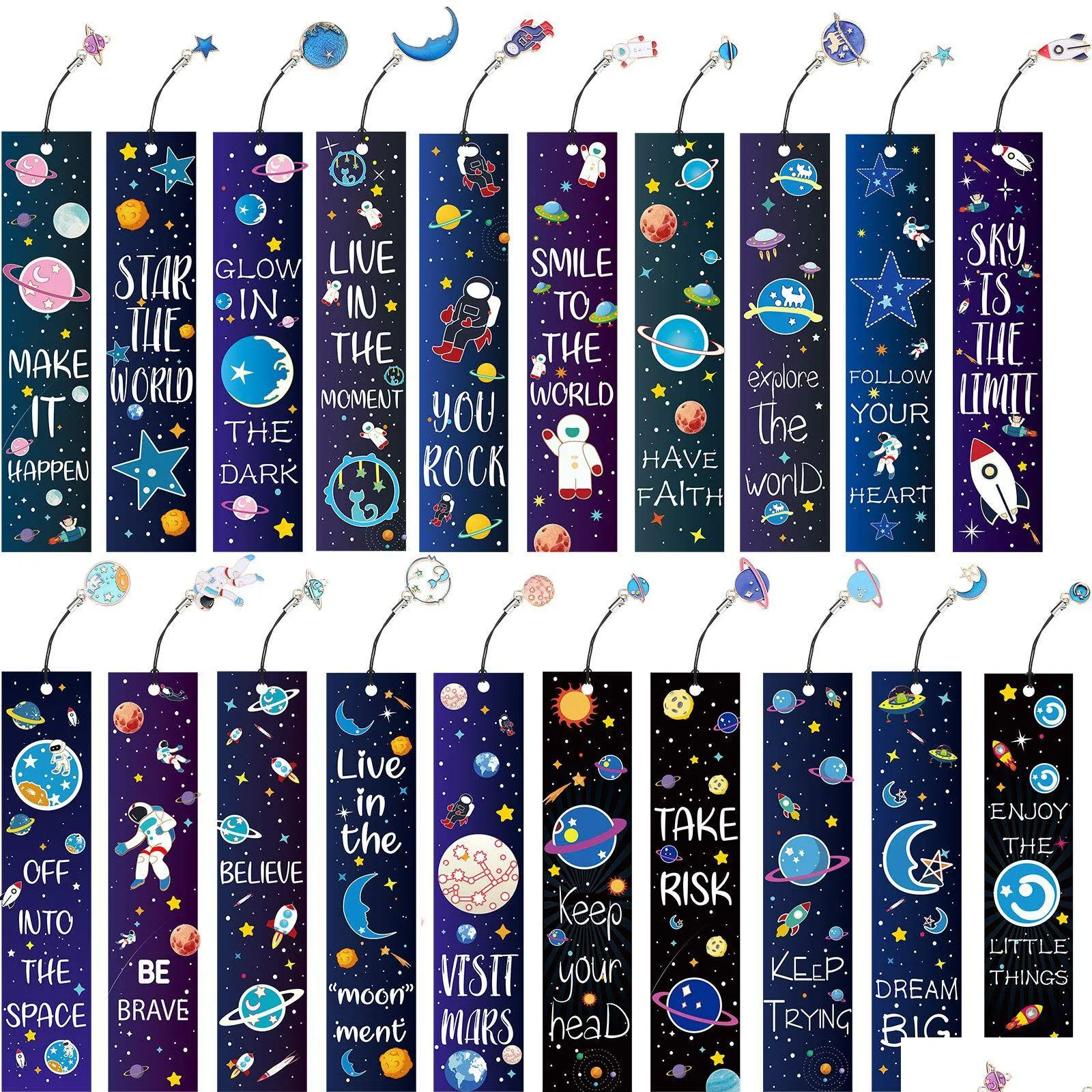 Wholesale Space Theme Bookmark Designs For Students Set With ...