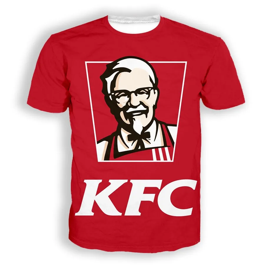3D Printed KFC Pattern Putin T Shirt For Men And Women Casual Fashion ...