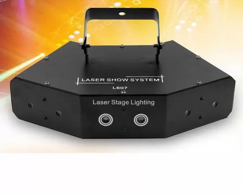 DMX Stage Lights RGB Laser Projector: Six Lens Full Color Scan Stage ...
