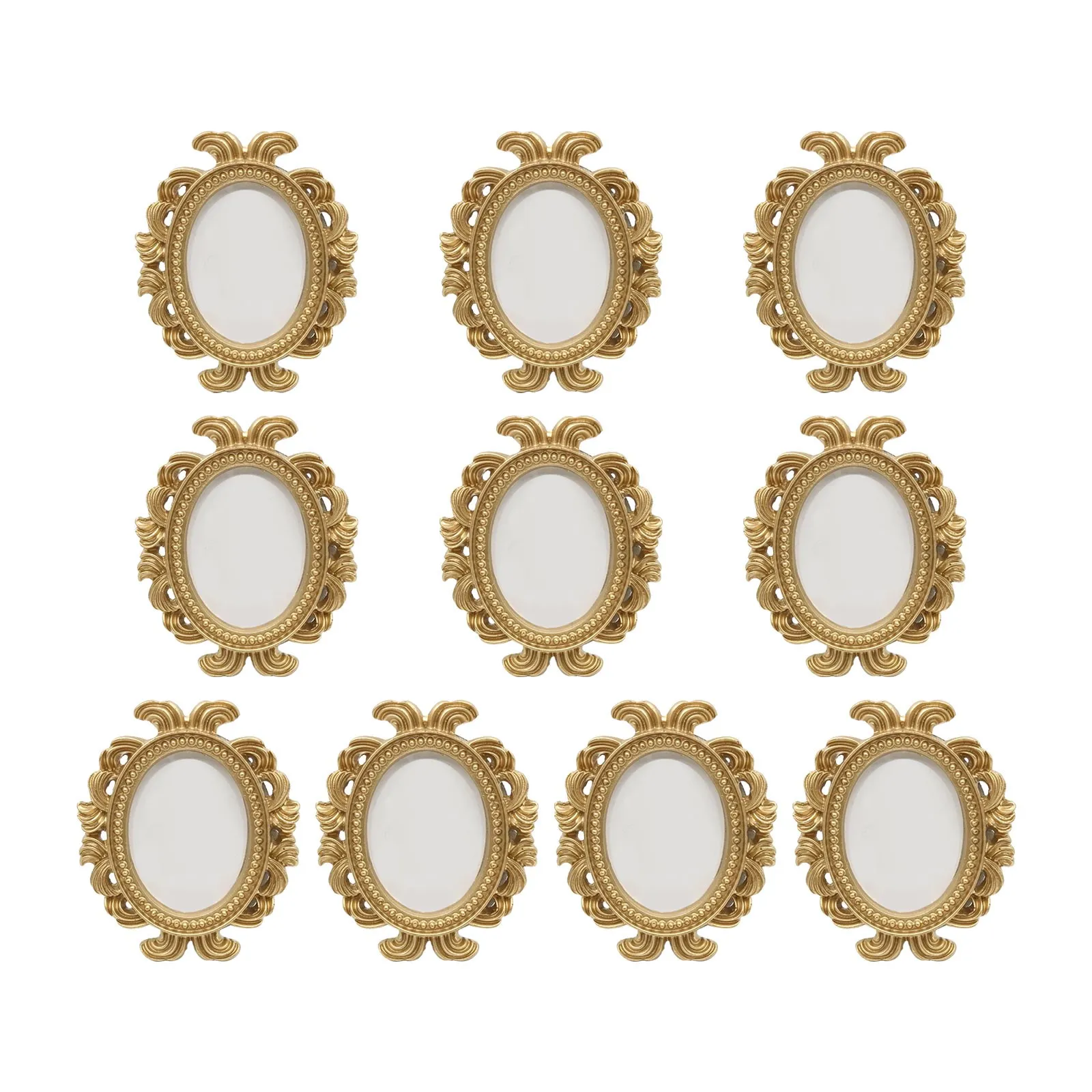 50 Baroque Style Gold Elliptical Photo Frames With Oval Design For ...